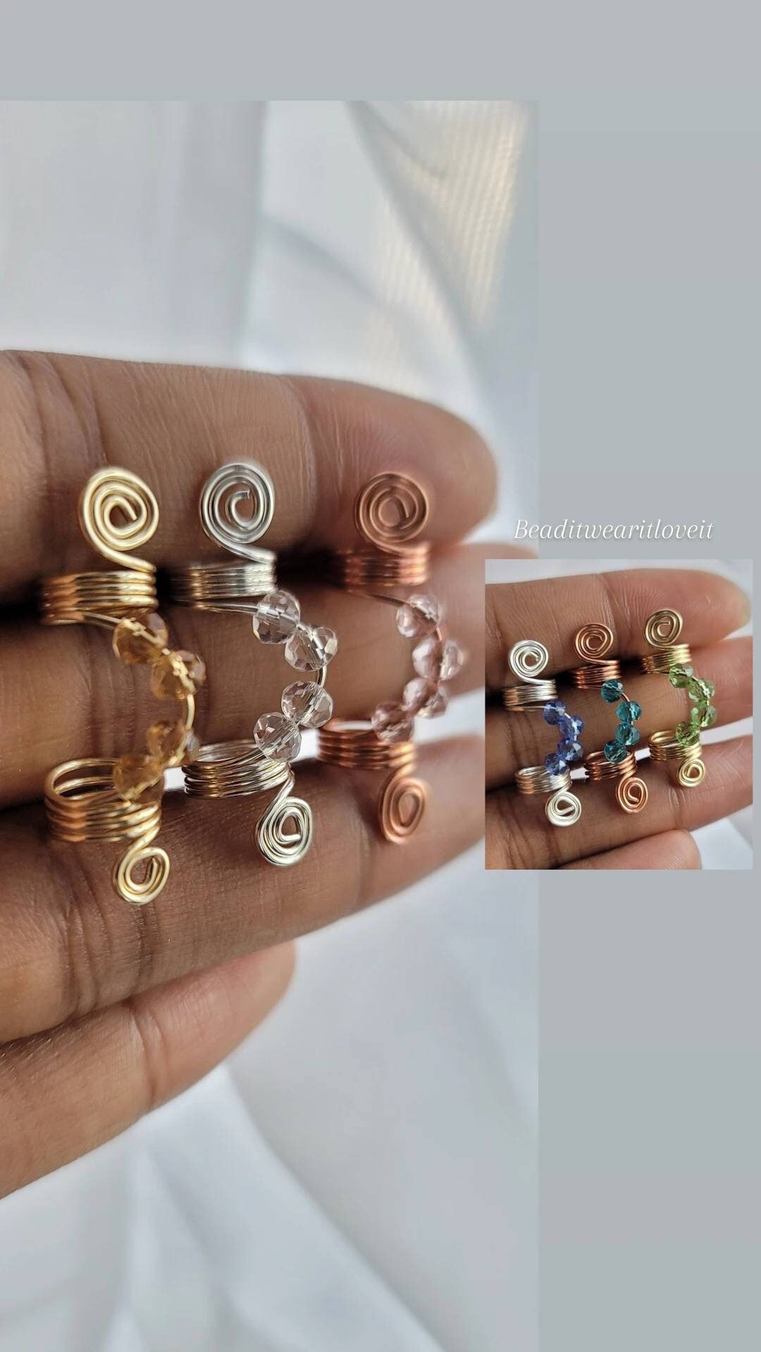 10 Piece Loc Sprinkle Beads Set Braid Jewelry Dreadlock Accessories ...