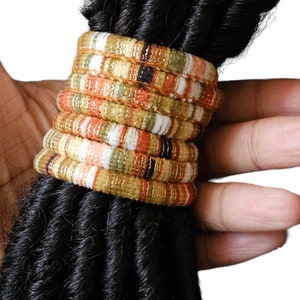 No Wire Dreadlock Loc Ties, Long Cotton Hair Tie, Thick Hair Holder ...