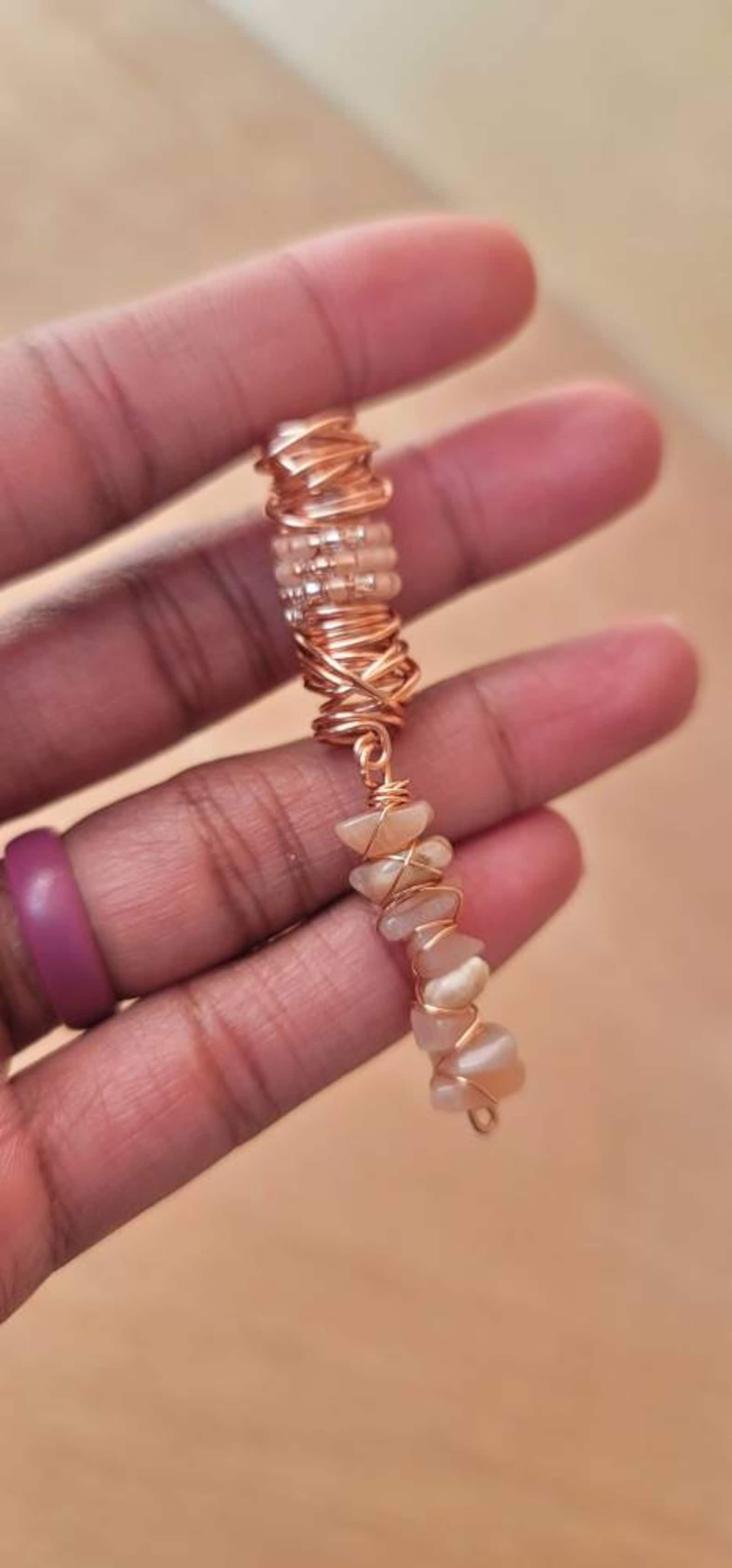 4 Pcs Sunstone Crystal Loc Jewelry Set. Dreadlock Hair Accessories ...