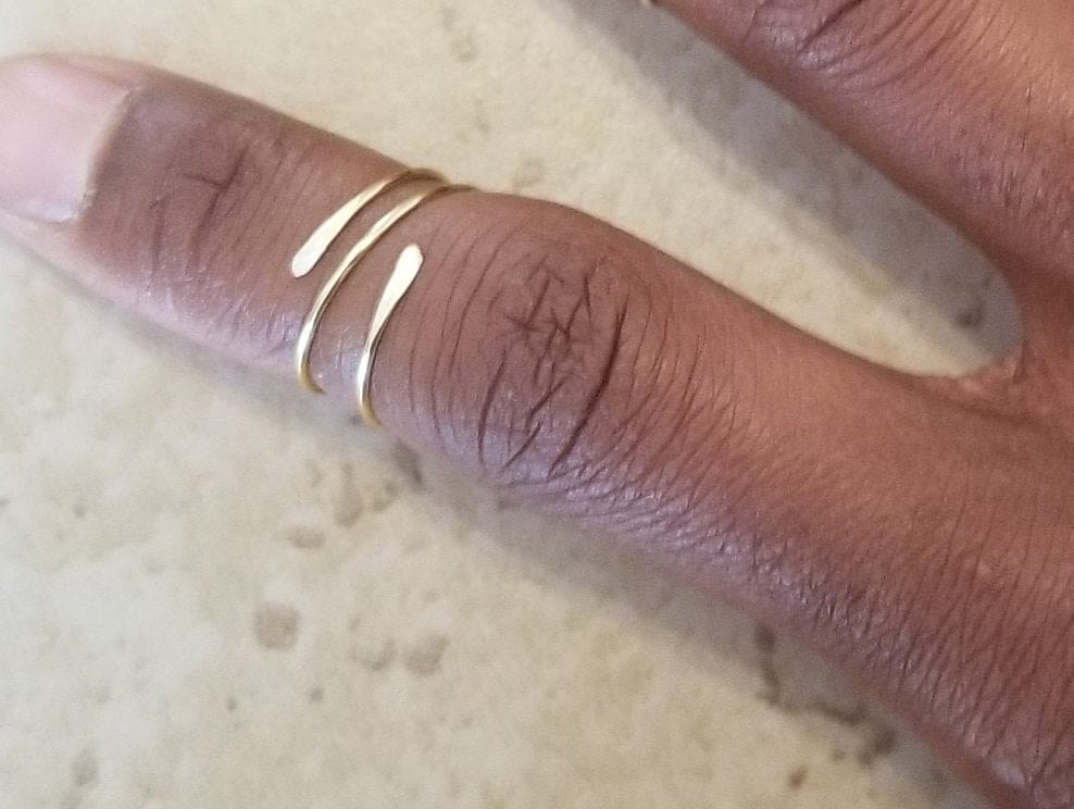 Copper Knuckle Ring Knuckle Ring Set Hammered Copper Ring | Etsy