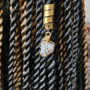 1 Pure Brass Crystal Loc Beads, Earthy Girl Crystal Loc Jewelry, Hair ...
