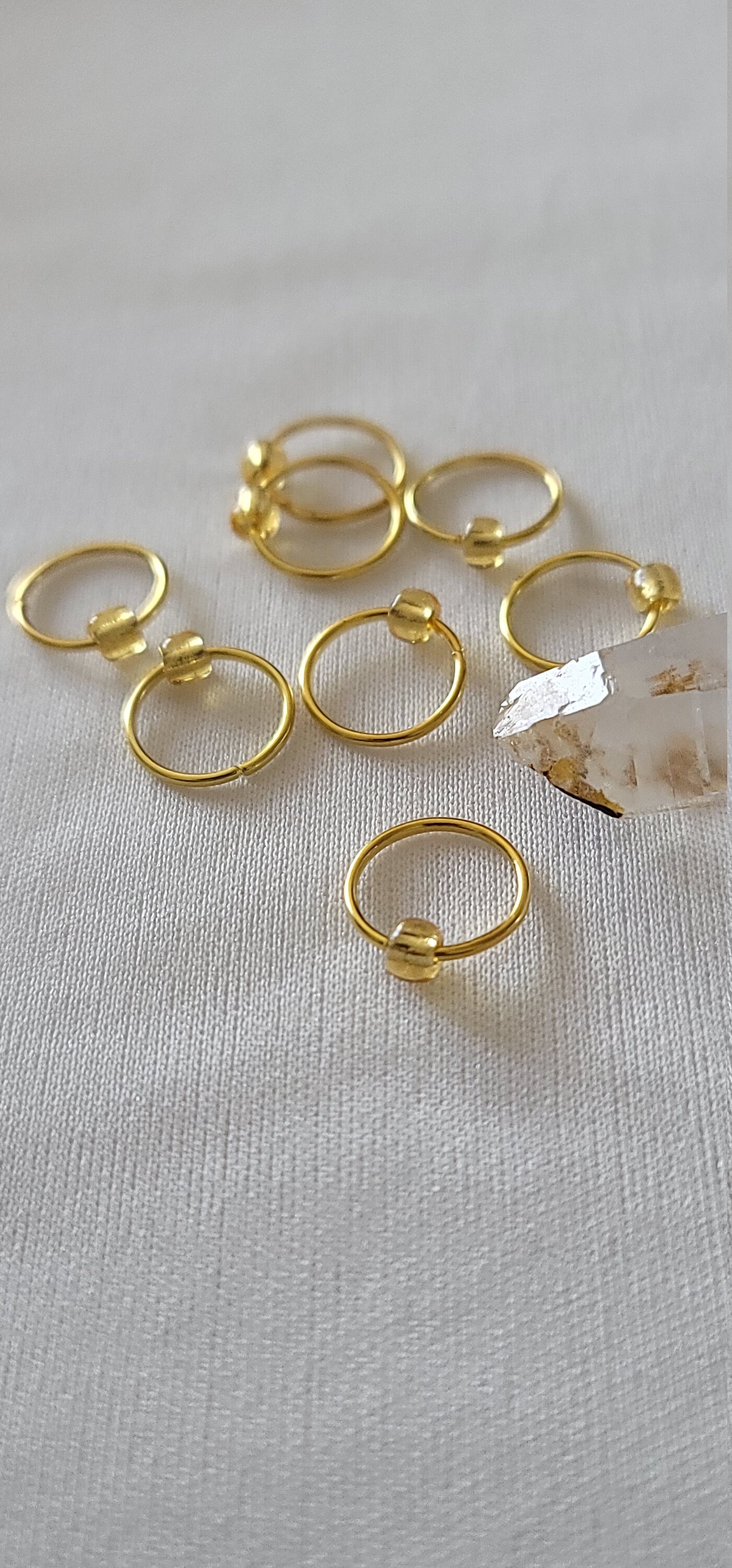 8pcs Gold Hair Rings Dread Rings Loc Jewelry Braid Rings | Etsy