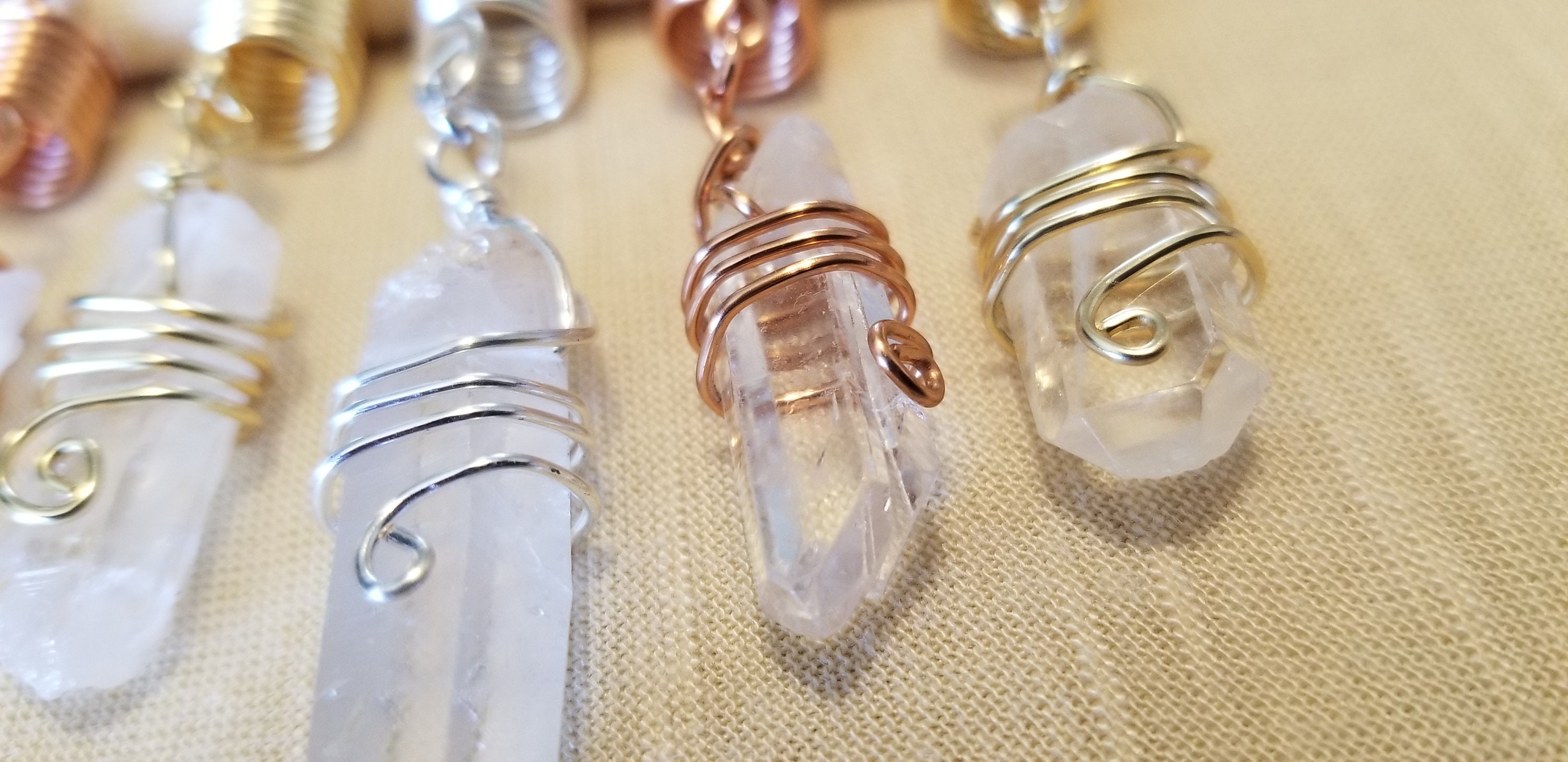 Quartz Crystal Loc Jewelry. Dreadlock Hair Accessories, Beads for ...