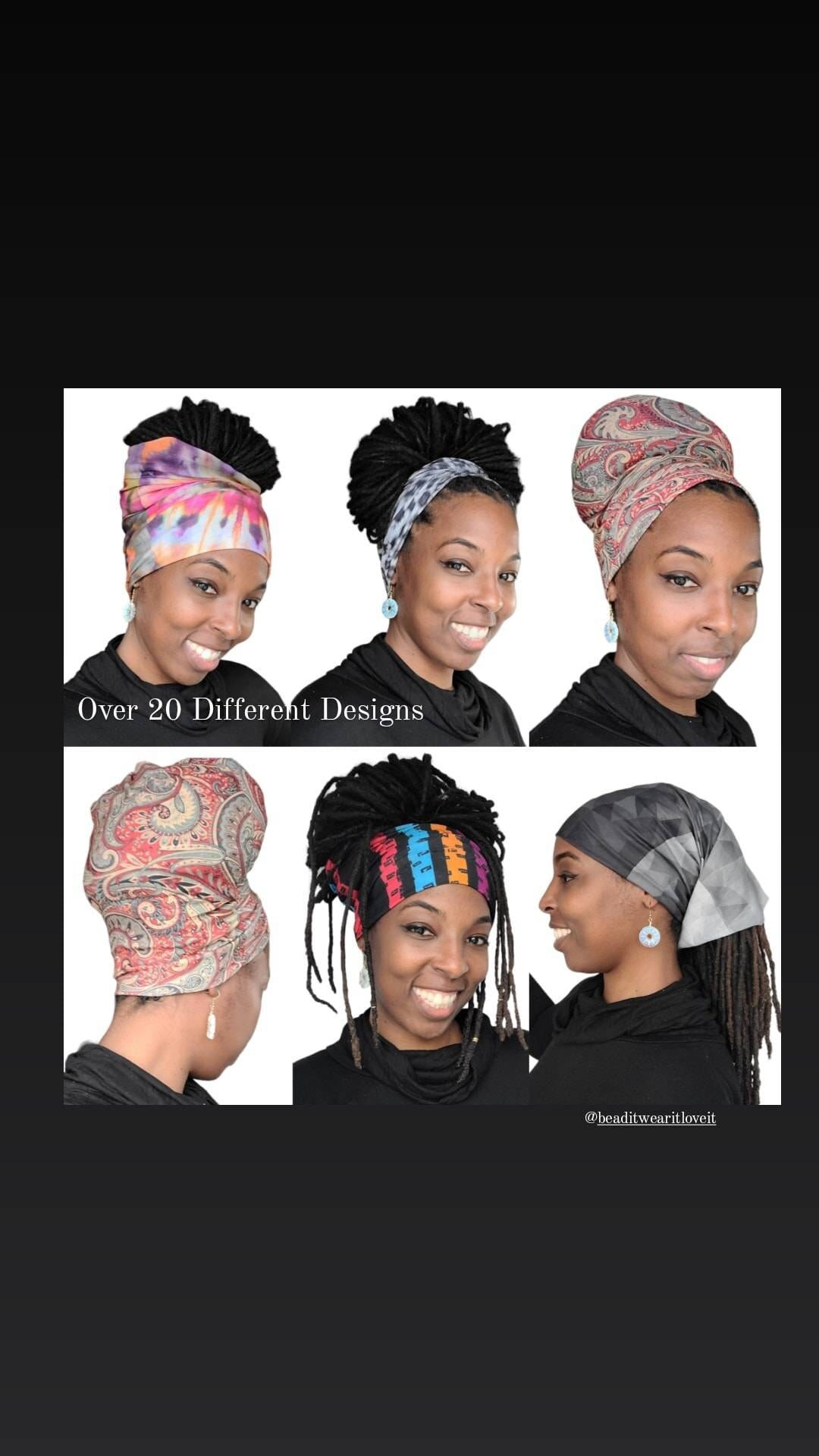 Stretchy Fabric Loc Sock Tube Headband Material, Boho Stretch Bandana ...