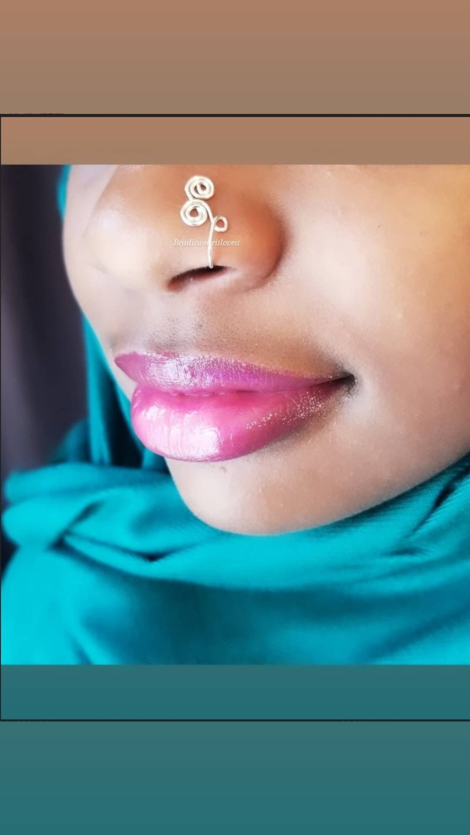 Nose Ring No Piercing Needed Silver Nose Cuff Afrocentric | Etsy