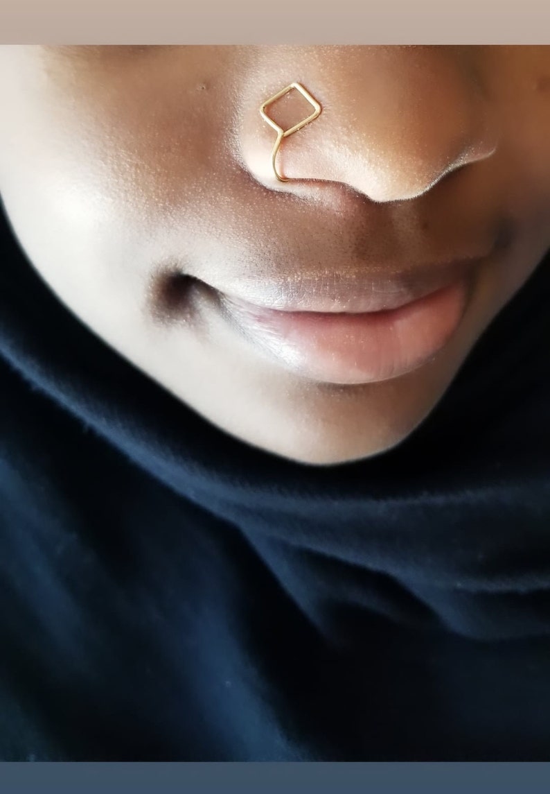 Nose Cuff Nose Ring No Piercing Needed The Diamond | Etsy