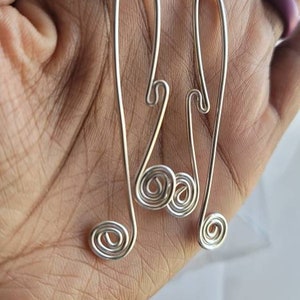 Abstract Spiral Copper Earrings, Wire Wrapped Dangle Earrings, Copper ...