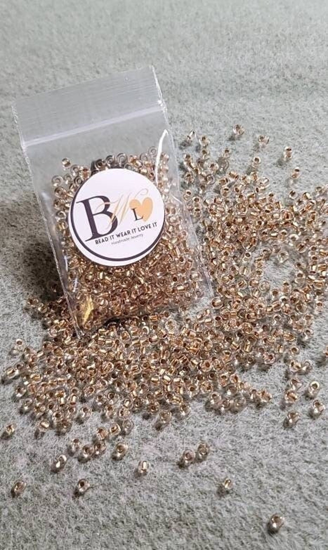 Small Gold Lined Clear Loc Sprinkle Beads, Braid Jewelry Dreadlock ...