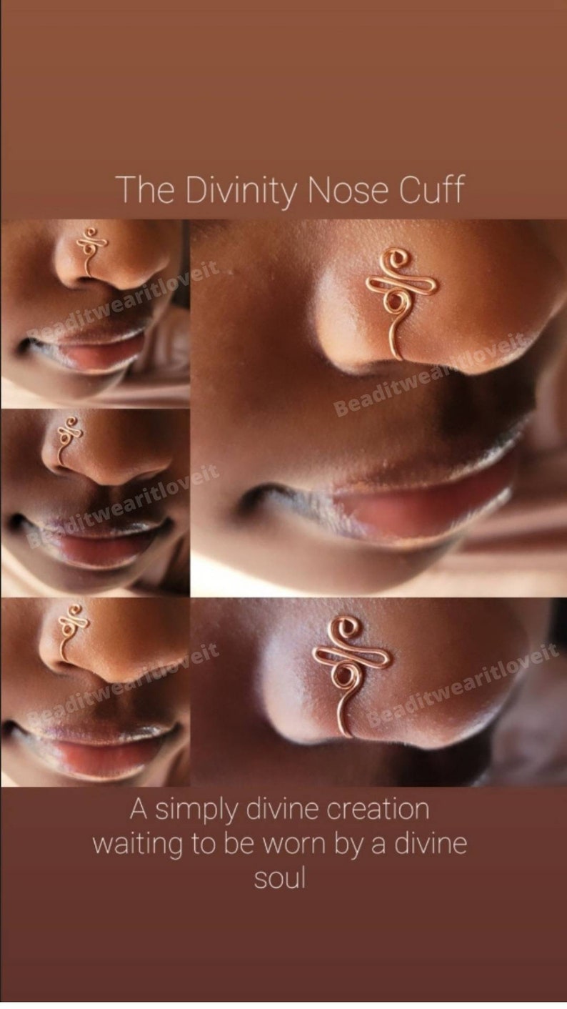 The Divinity Nose Cuff Afrocentric Nose Jewelry Symbolic - Etsy