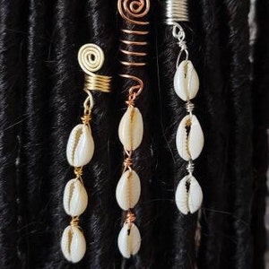 Cowrie Shell Loc Jewelry, Dreadlock Hair Accessories, Beads for Braids ...
