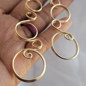 Abstract Bubble Earrings, Copper Wire Wrapped Earrings, Unique Long ...