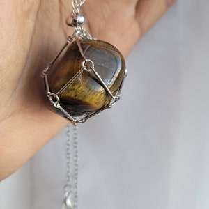 Caged Crystal Cording, Interchangeable Crystal Necklaces, Adjustable ...