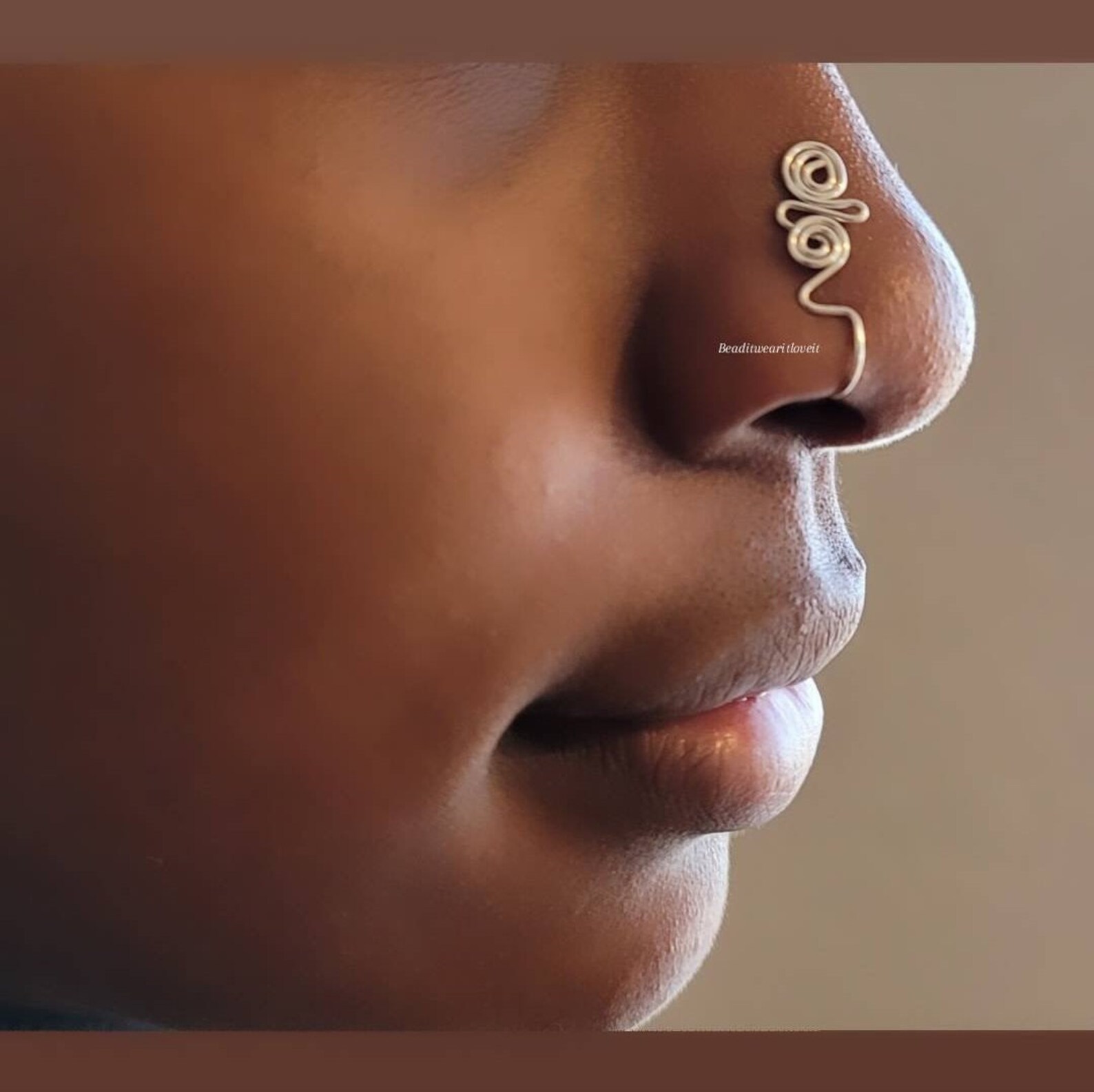 Ethnic Copper Nose Cuff Afrocentric Nose Jewelry The | Etsy