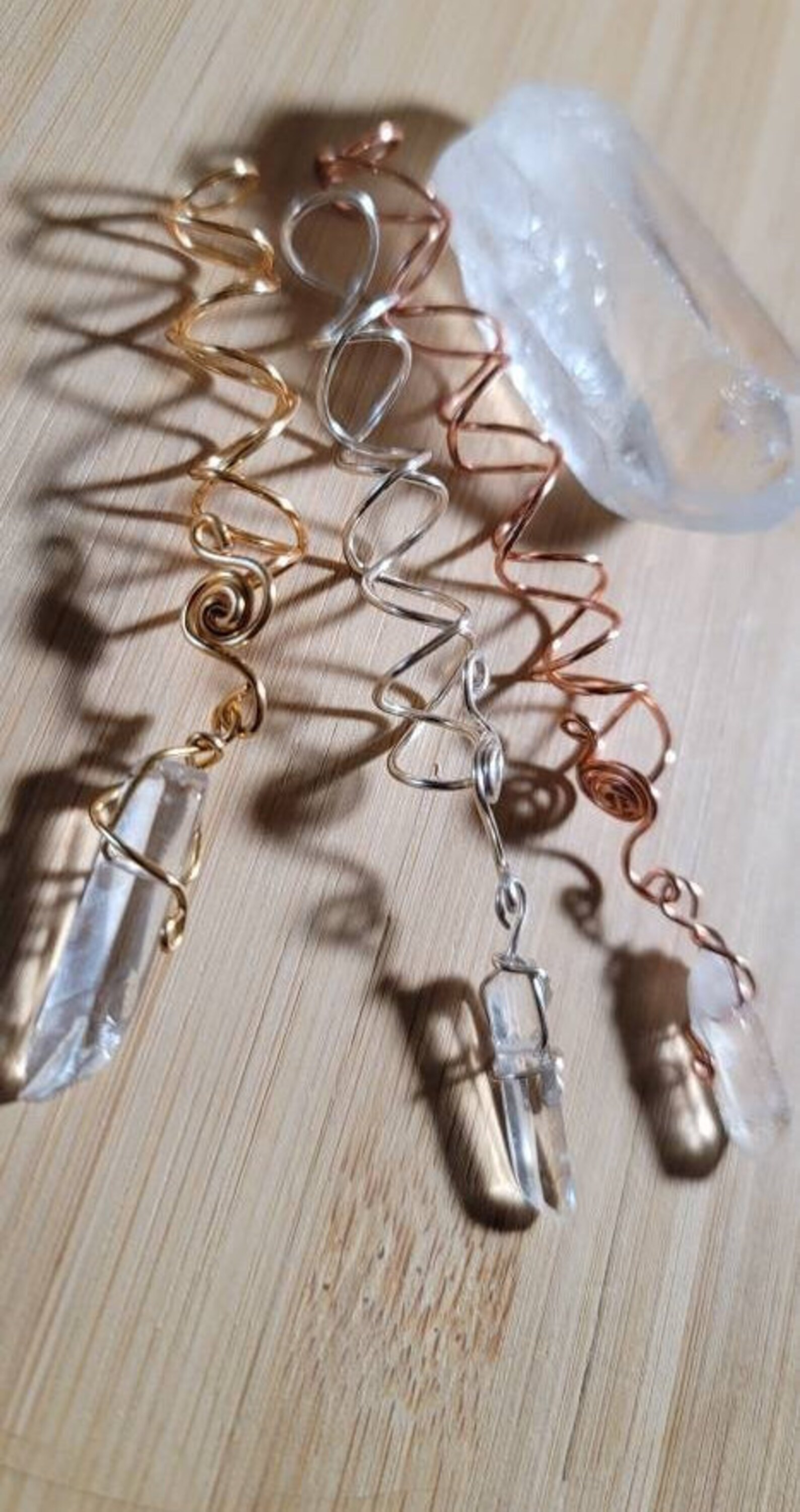 Quartz Crystal Loc Jewelry. Dreadlock Hair Accessories, Beads for ...
