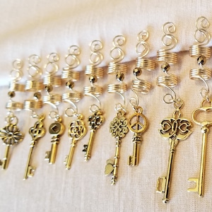 Skeleton Key Loc Jewelry. Dreadlock Hair Accessories, Beads for Braids ...