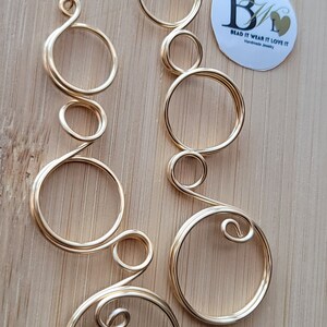 Abstract Bubble Earrings, Copper Wire Wrapped Earrings, Unique Long ...