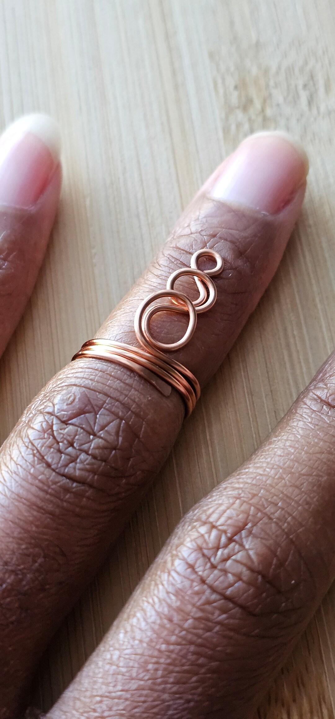 Spiral Copper Wire Wrapped Ring, Adjustable Copper Ring, Afrocentric ...