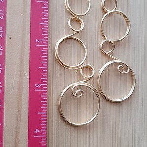 Abstract Bubble Earrings, Copper Wire Wrapped Earrings, Unique Long ...