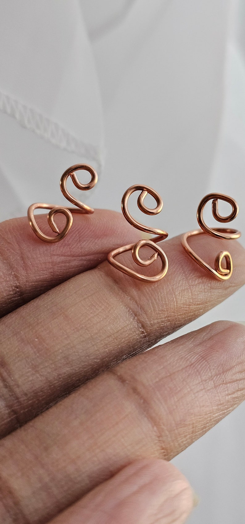 Set of 3 Loc Cuffs, Copper Loc Sprinkle Beads Set, Braid Jewelry ...