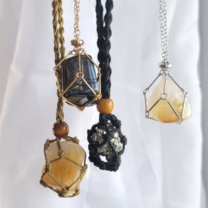 Caged Crystal Cording, Interchangeable Crystal Necklaces, Adjustable ...