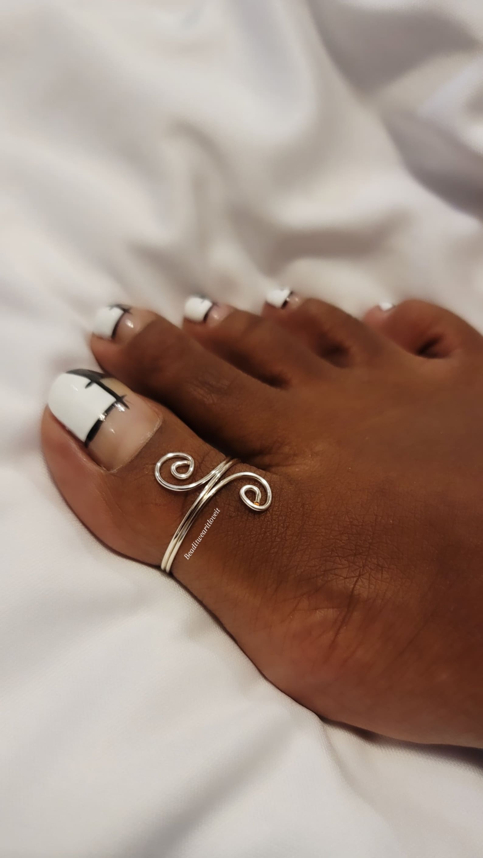 Big Toe Ring, Spiral Toe Rings, Wire Wrapped Gold Toe Ring, Simple Toe ...