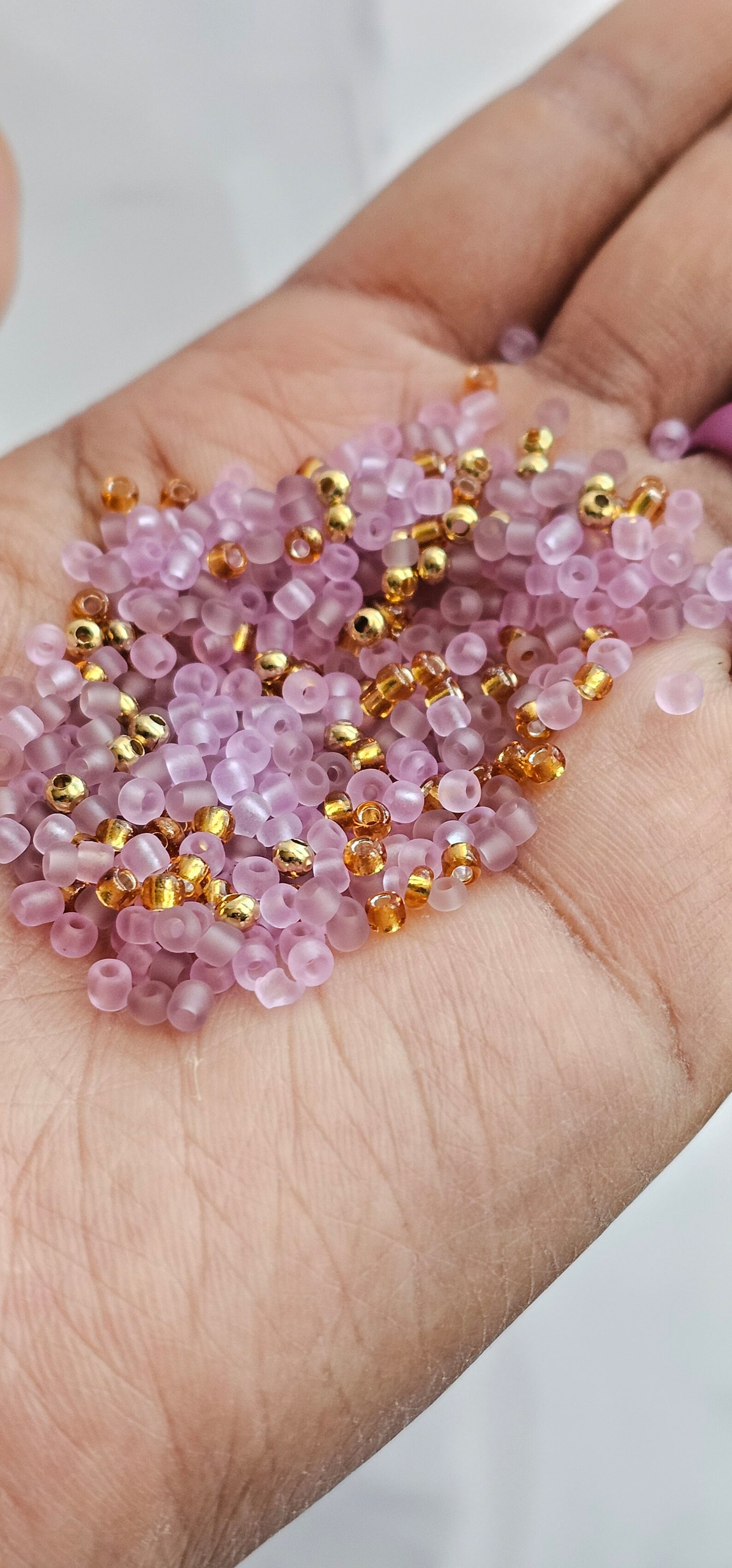 Small Purple & 24kt Gold Plated Metal Loc Sprinkle Beads Mix, Braid ...