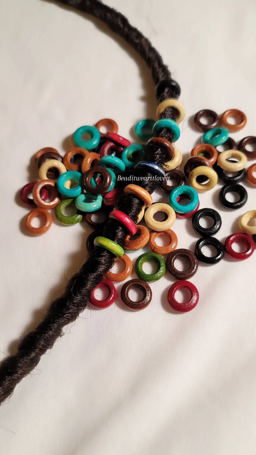 10 Piece Wood Loc Beads 6mm Wide Hole Dread Beads Dreadlock - Etsy UK