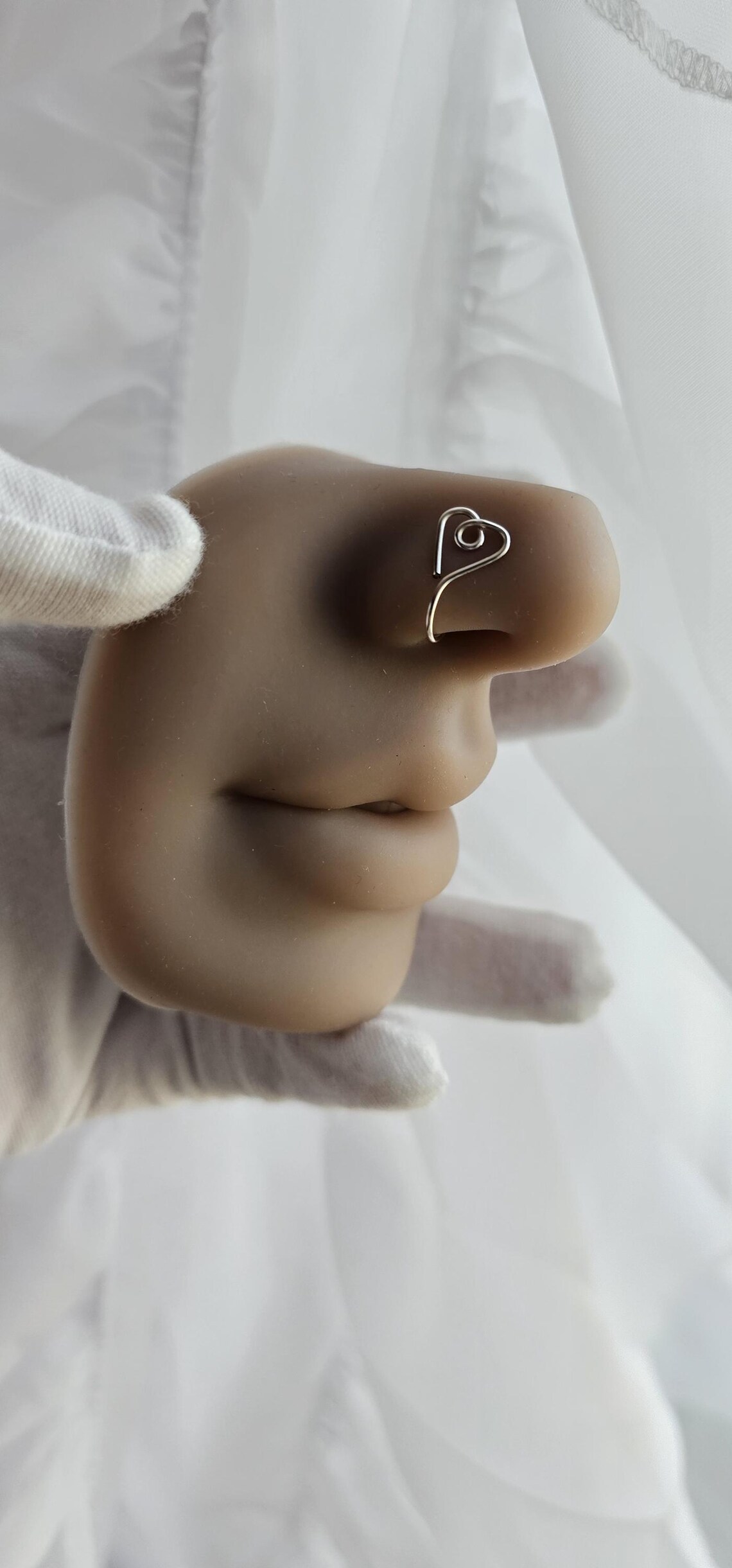 Heart Nose Cuff, Afrocentric Nose Jewelry, Faux Nose Ring, Nose Clip ...