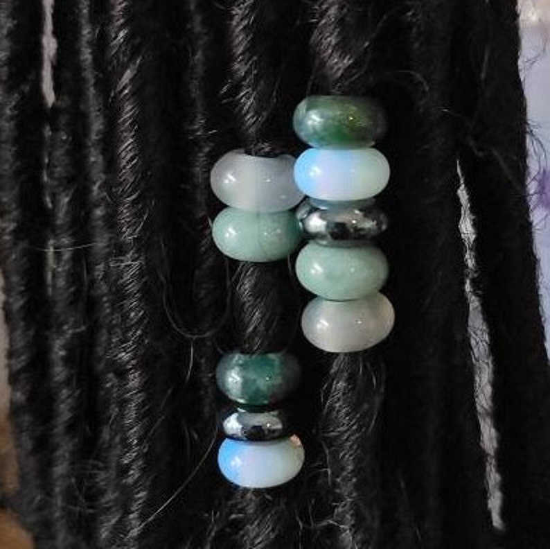 10 Piece Less Stress Pack Crystal Loc Beads, Aventurine Hematite ...