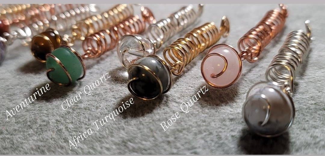 CLEARANCE SALE Caged Crystal Loc Jewelry. Gemstone Dreadlock Hair ...
