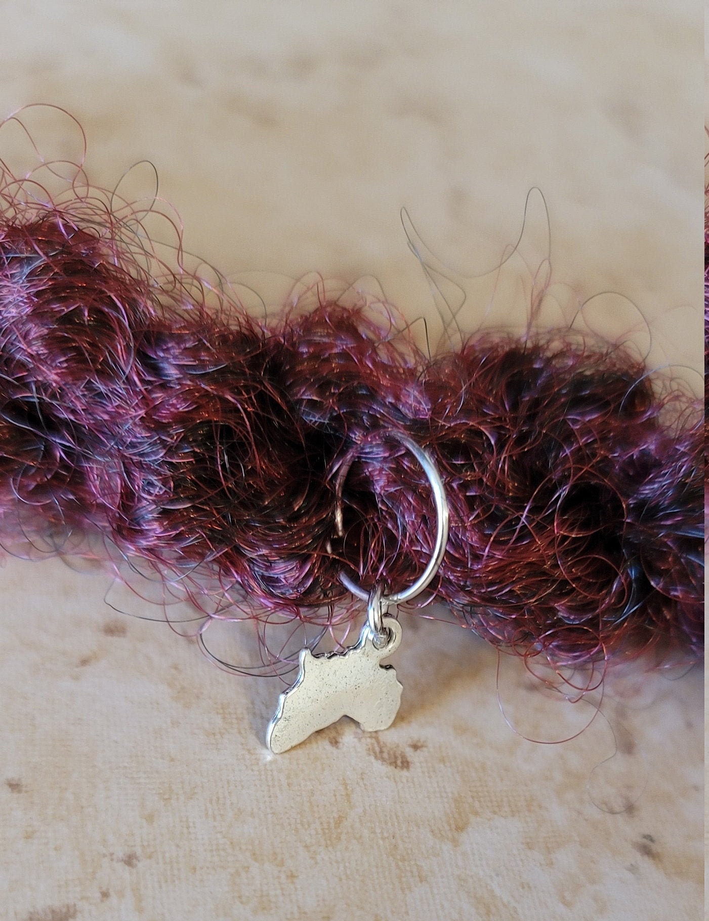 Silver Africa Map Hair Rings Dread Rings Loc Jewelry Braid - Etsy