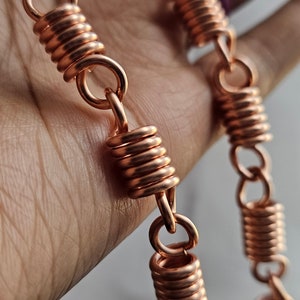 100% Authentic Copper Link Chain, Handmade, Durable. Pure Copper ...