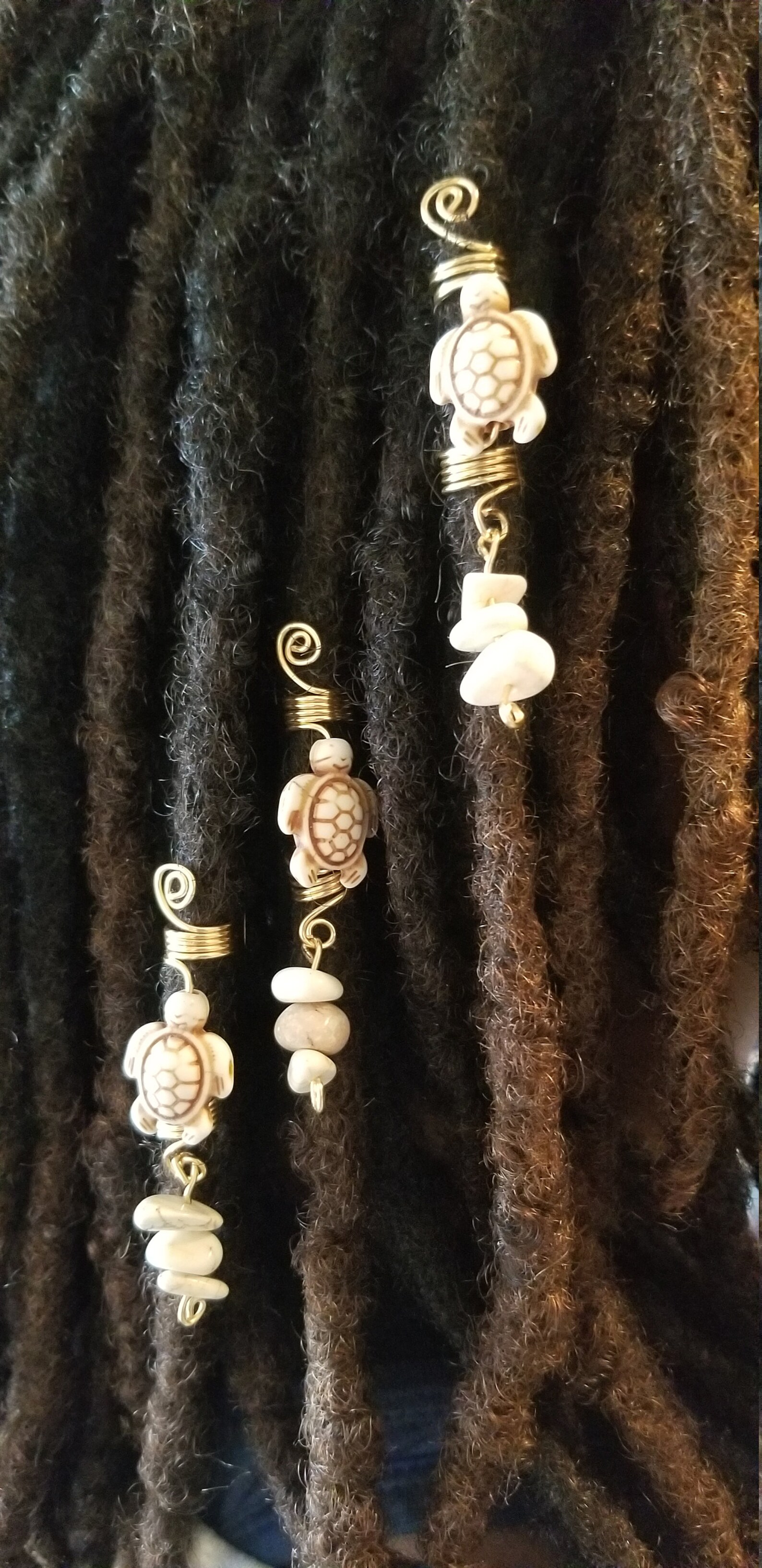 White Turquoise Crystal Loc Jewelry Dreadlock Hair - Etsy