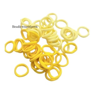 50 Fabric Hair Ties, Polyester Ponytail Holder, 2in Extra Stretch ...