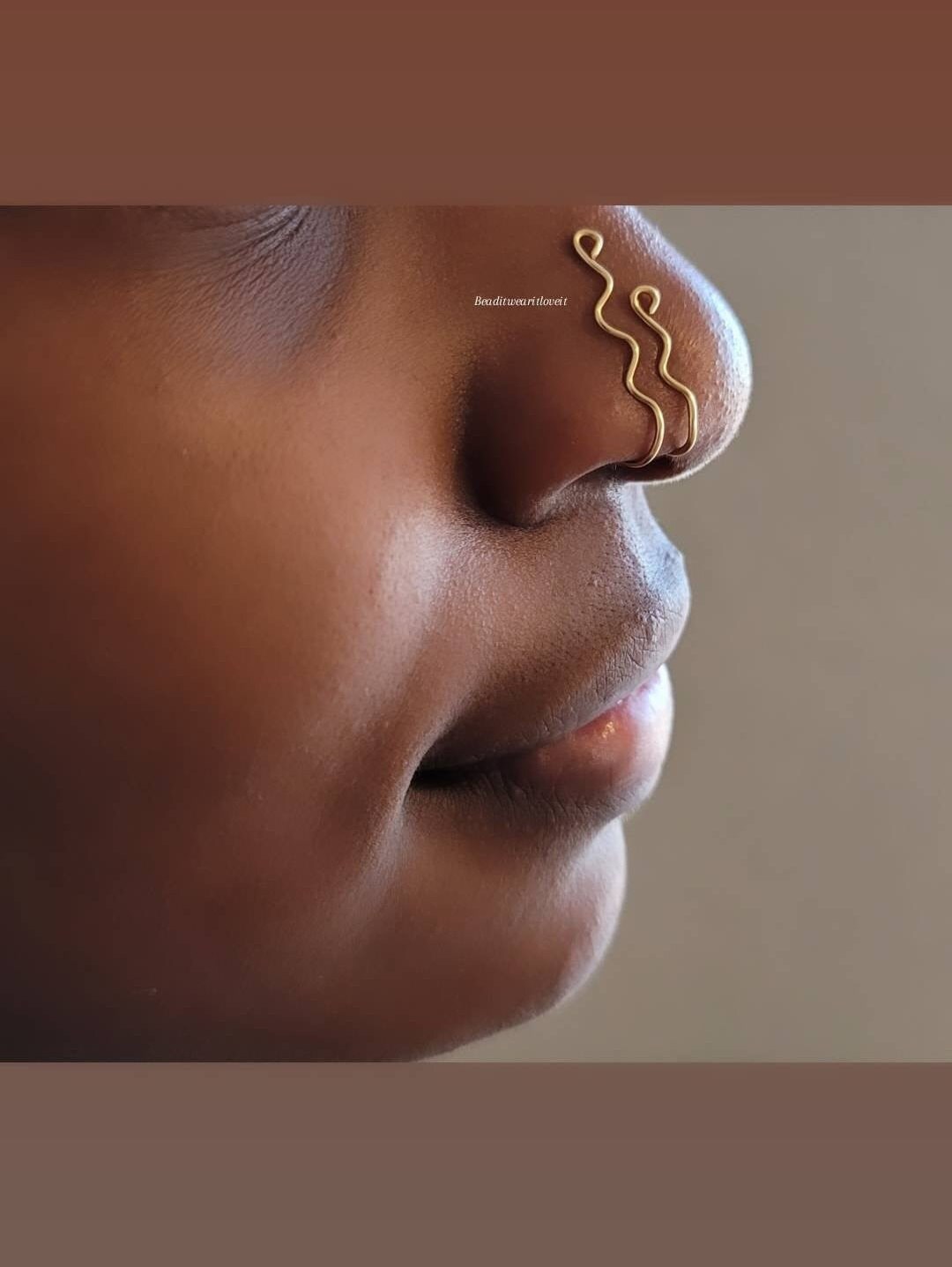 Ethnic Copper Nose Cuff Afrocentric Nose Jewelry The Purity | Etsy