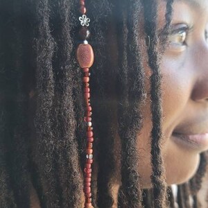 Agate and Ceramic Beaded Dreadlock Extensions, Crystal Loc Jewelry ...