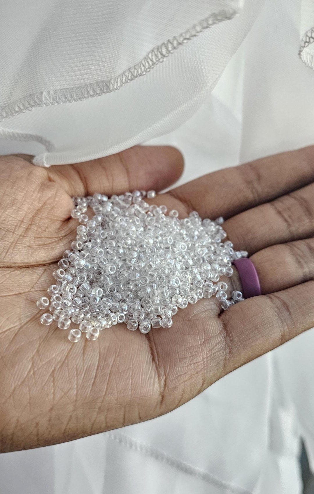 Small Clear Crystal Luster Loc Sprinkle Beads, Braid Jewelry Dreadlock ...