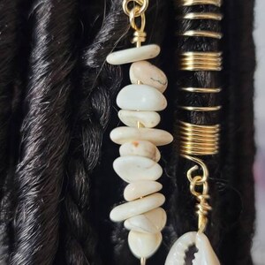 5 Piece Cowrie Shell Loc Jewelry Set, Dreadlock Hair Accessories for ...