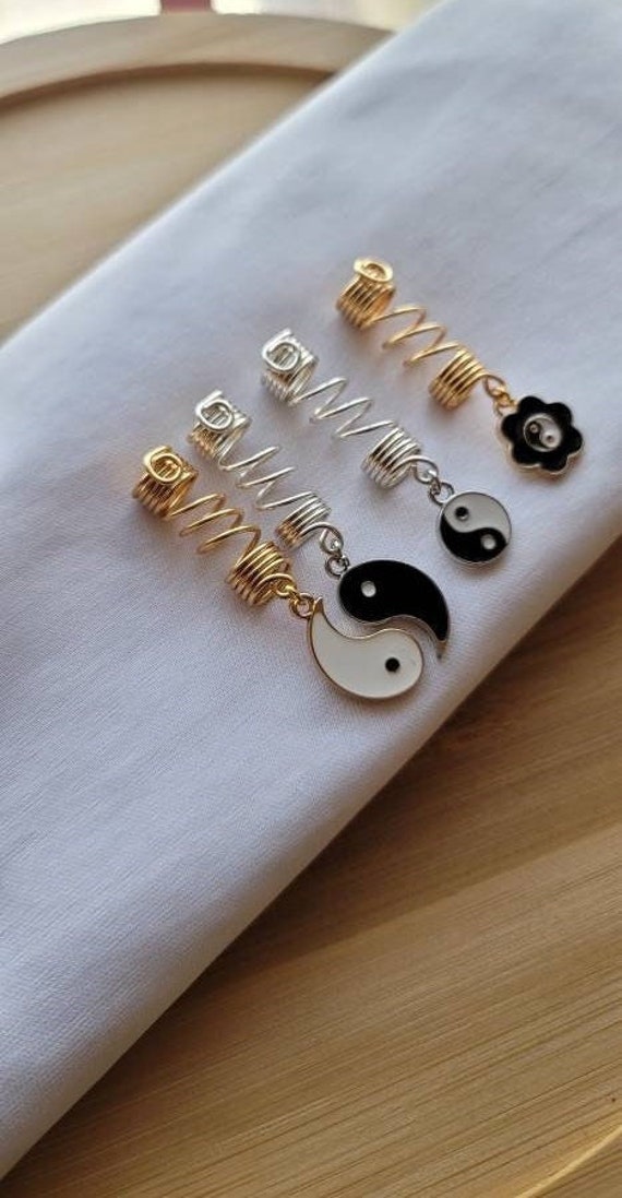 Yin Yang Symbol Loc Jewelry Set Dreadlock Hair Accessories | Etsy
