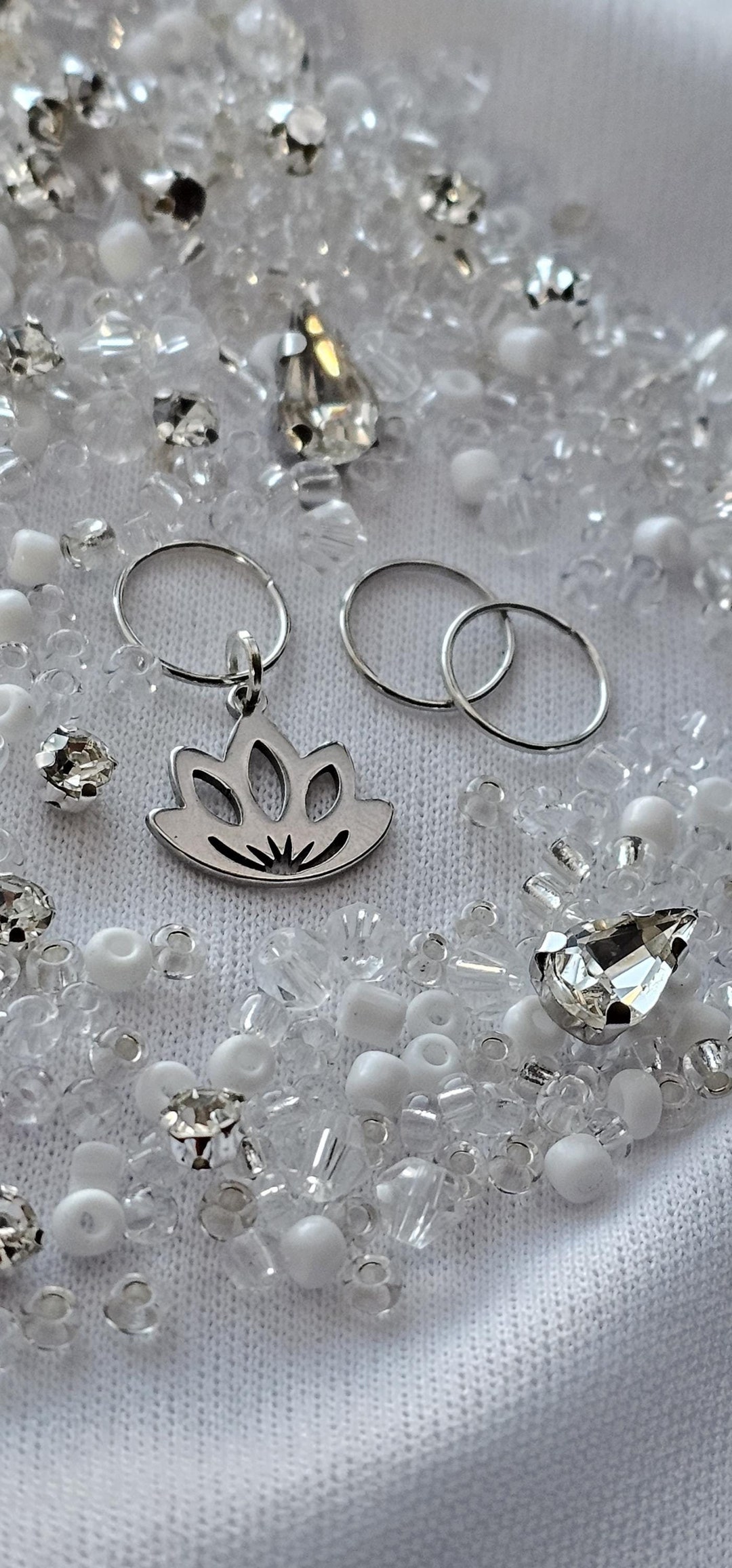 Snow Crystal Rhinestone Loc Sprinkles Bead Mix, Braid Jewelry Dreadlock ...