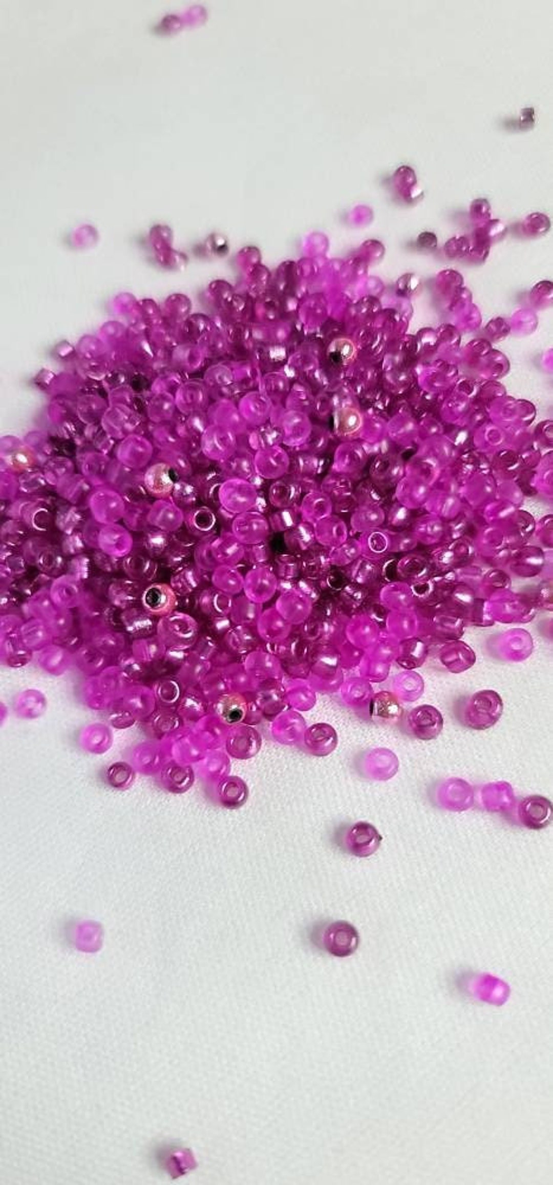 Small Pink Punch Hematite Crystal Loc Sprinkle Bead Mix, Gemstone and ...