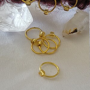 8pcs Gold Hair Rings Dread Rings Loc Jewelry Braid Rings | Etsy