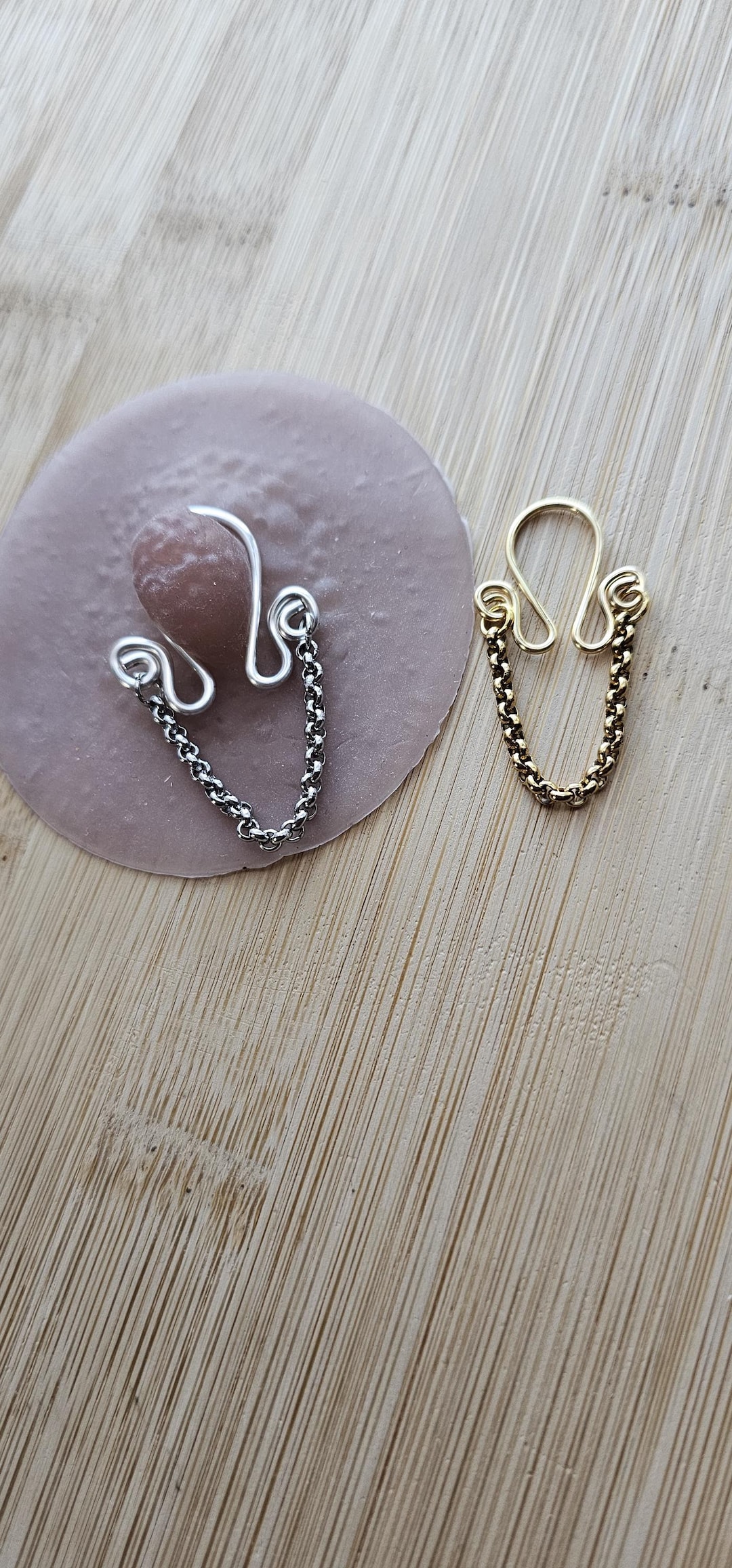 Adjustable Clip on Chain Nipple Ring, Nipple Rings No Piercing, Nipple ...