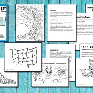 World Oceans Day Coloring Pages | Marine Debris Awareness Coloring ...