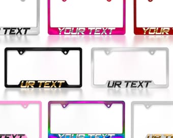 Silver Holographic License Plate Frame Glittery License - Etsy