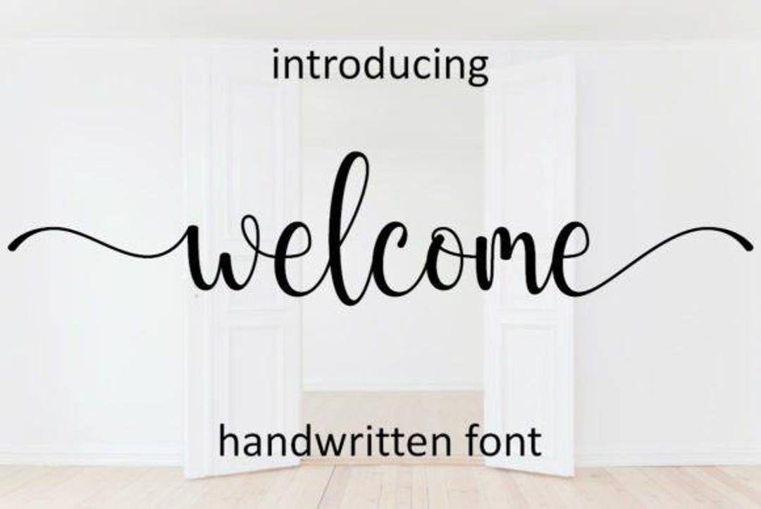 Welcome Font – Modern Script for Signs, Cards & Home Decor - Etsy