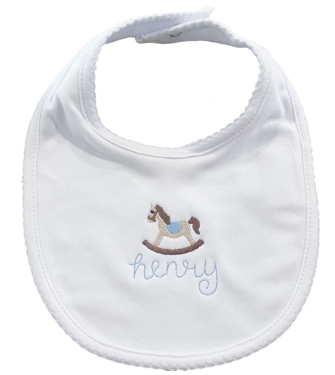 Embroidered Baby Bib, Embroidered Baby Gifts, Embroidered Rocking Horse ...