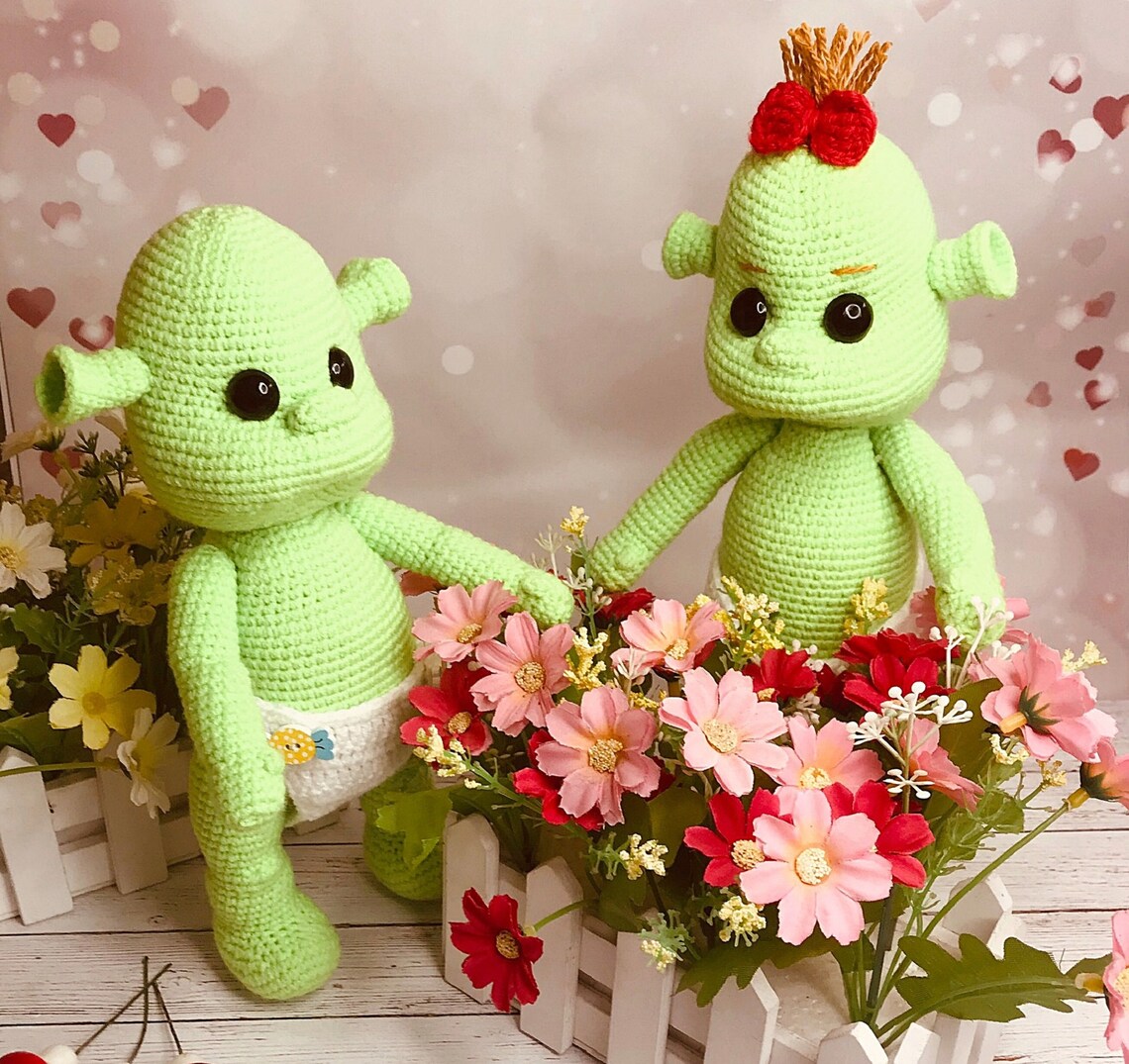Baby shrek inspired by shrek/Fiona Doll/Stuffed Toy Doll/ | Etsy