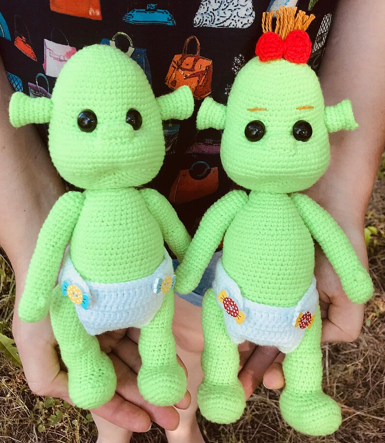 Baby shrek inspired by shrek/Fiona Doll/Stuffed Toy Doll/ | Etsy