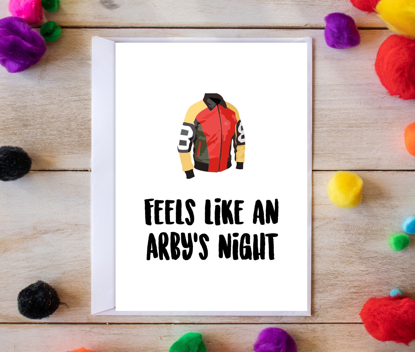 Feels Like An Arbys Night Greeting Card Blank Inside Seinfeld